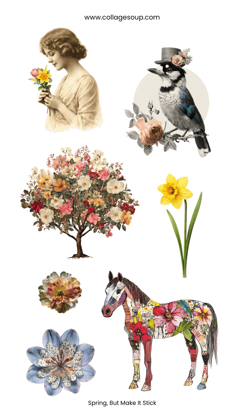 Spring Stickers — Spring, But Make It Stick | Collage Soup